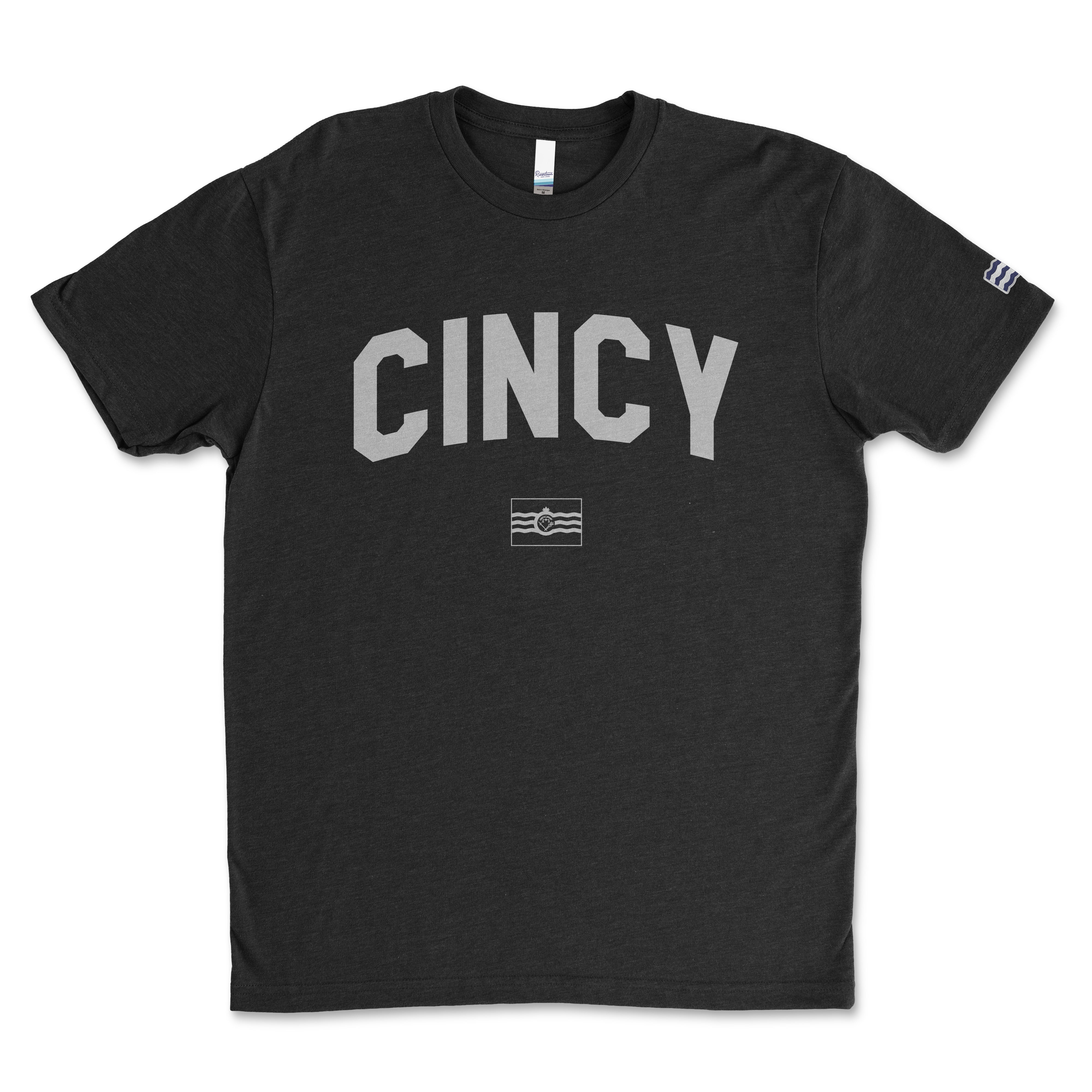 Cincy Flag Black Tee - Cincinnati Mens & Womens Shirt